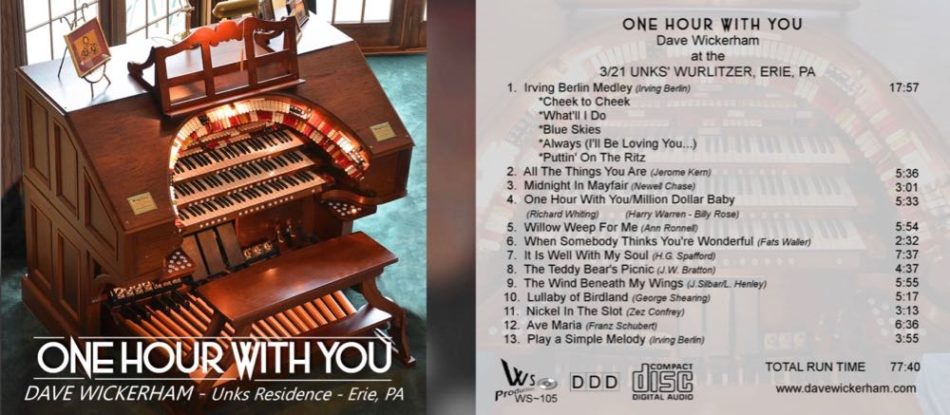 David Wickerham Benefit – At the Wurlitzer – Allegheny RiverStone ...